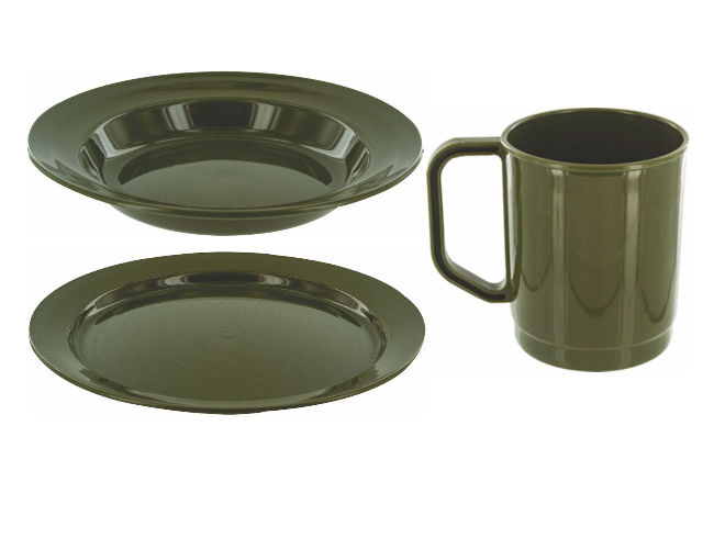 Olive Plates and Cups