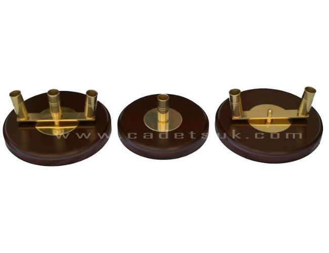 Flagpole base with brass fittings